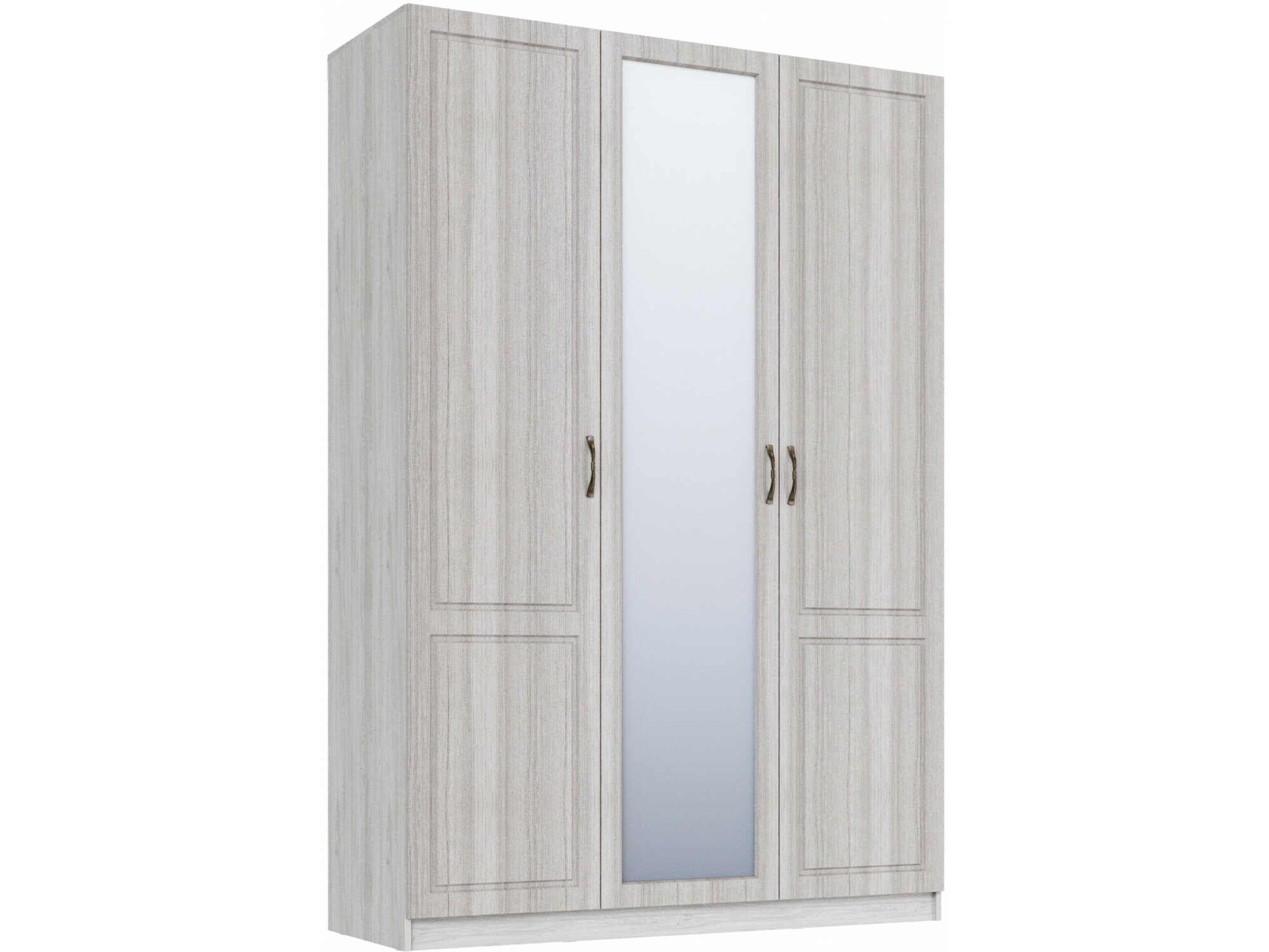 Шкаф 3-х створчатый в классическом стиле, Ясень анкор светлый/Сандал белый