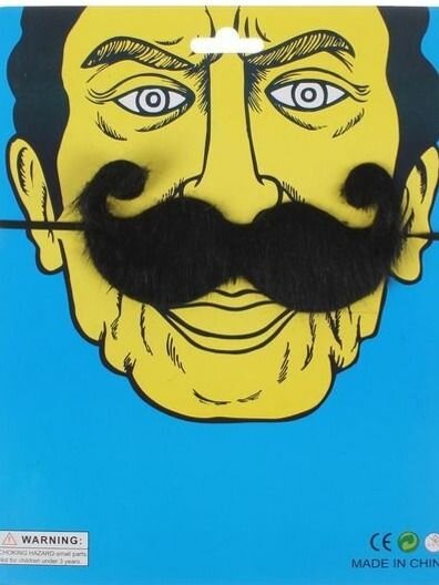 Усы черные с завитками