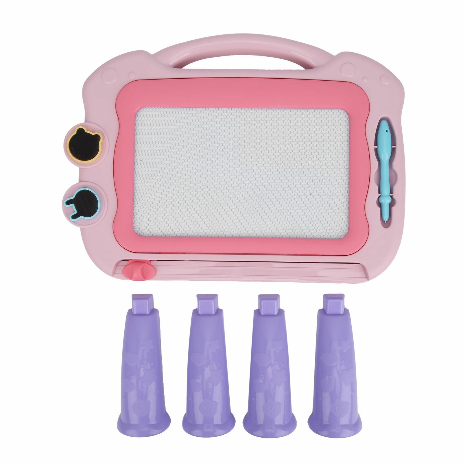 Магнитная доска для рисования, розовая, стол с ручкой, развивающая, для детей