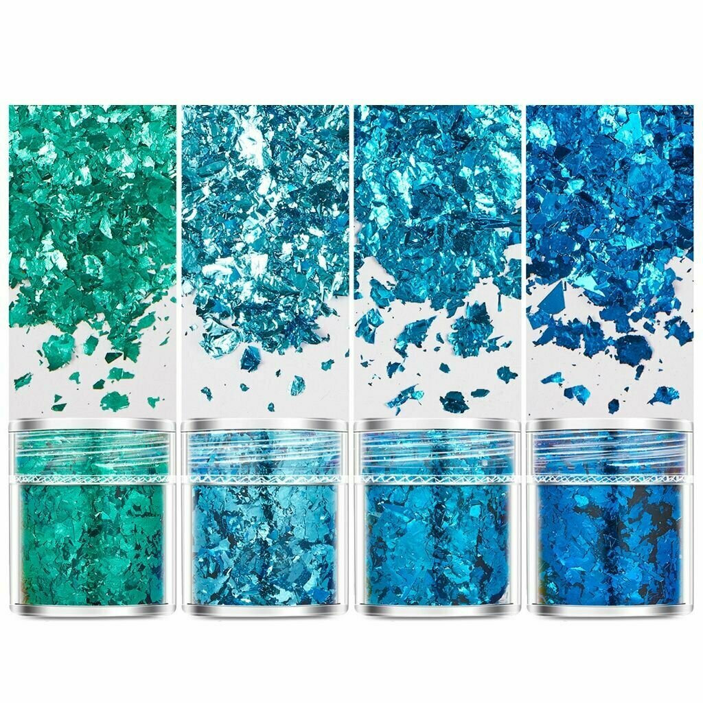 Наполнитель для капельниц Золото и серебро Конфетти Кусочки золотой фольги