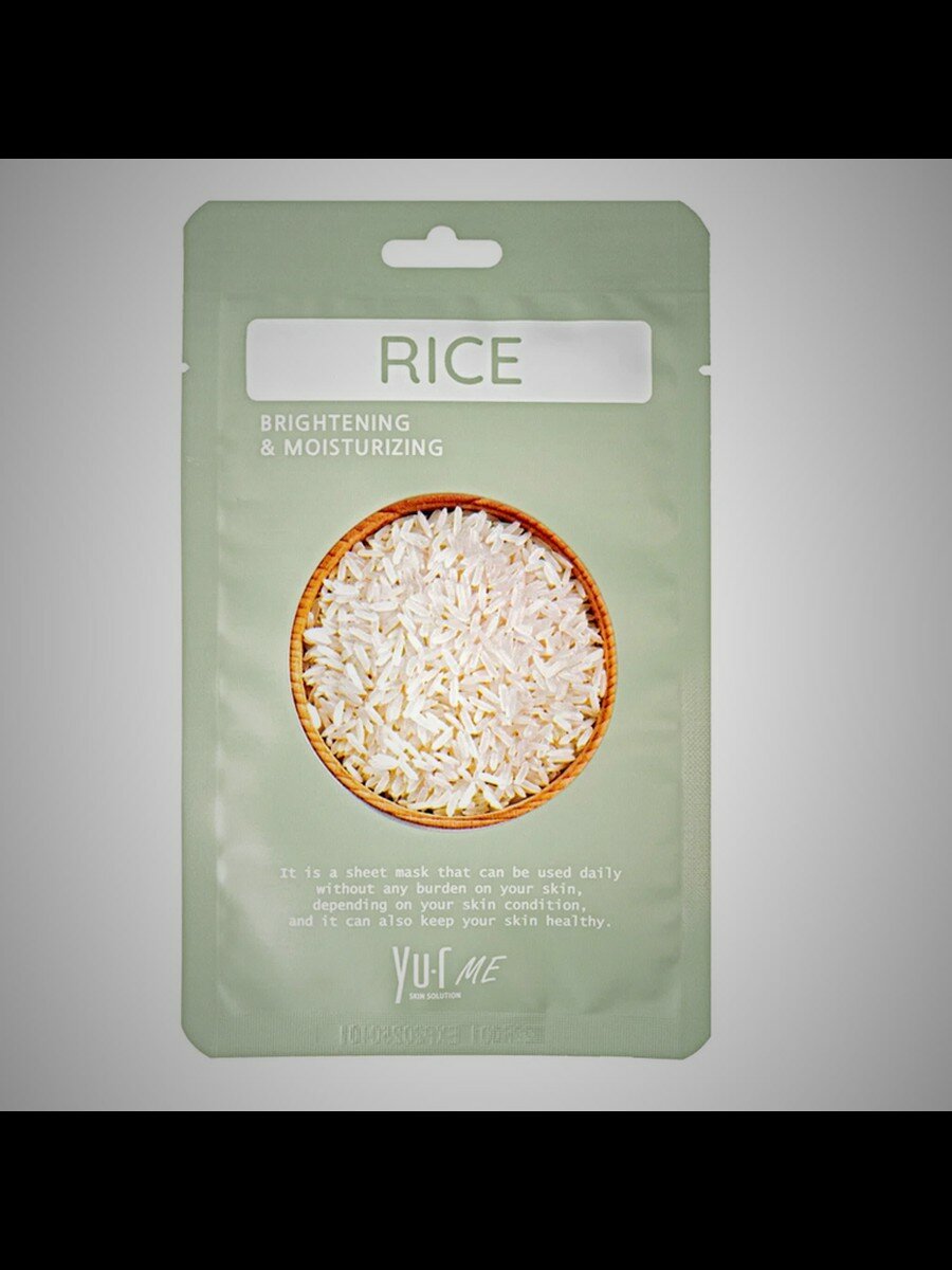 Yu.R Me Rice Sheet Mask, Тканевая маска для лица с экстрактом риса