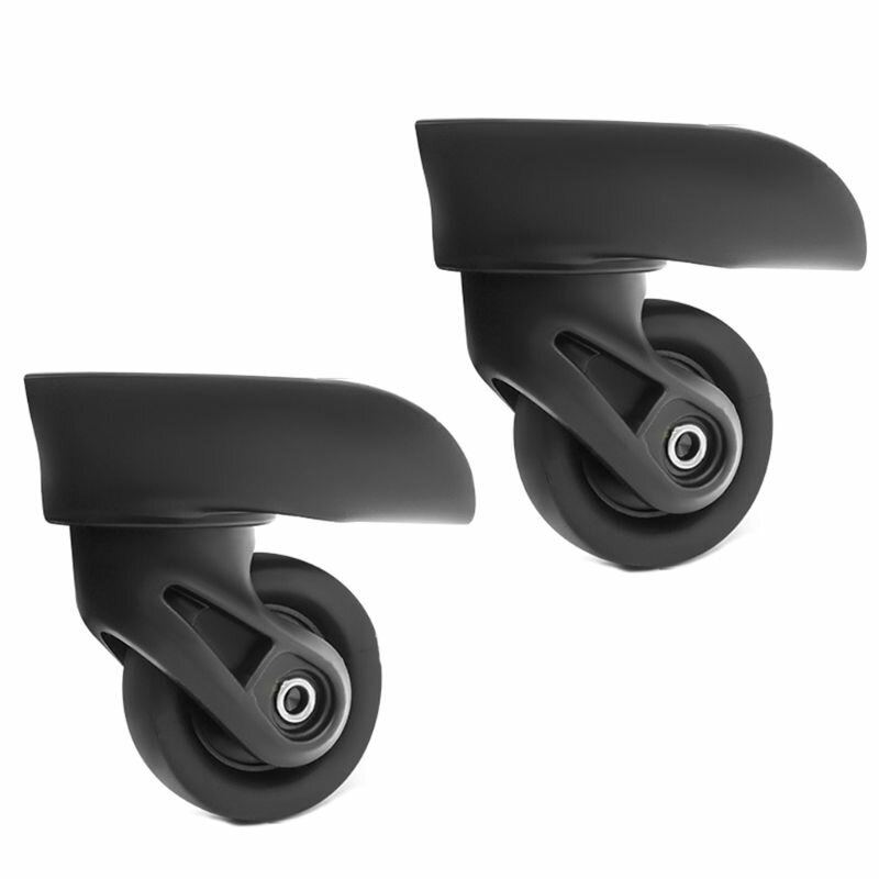 2 шт. сменные ролики для тележки, сверхмощные роликовые колеса багажной коробки, чемодана, поворотный комплект на 360 градусов SilentWheel