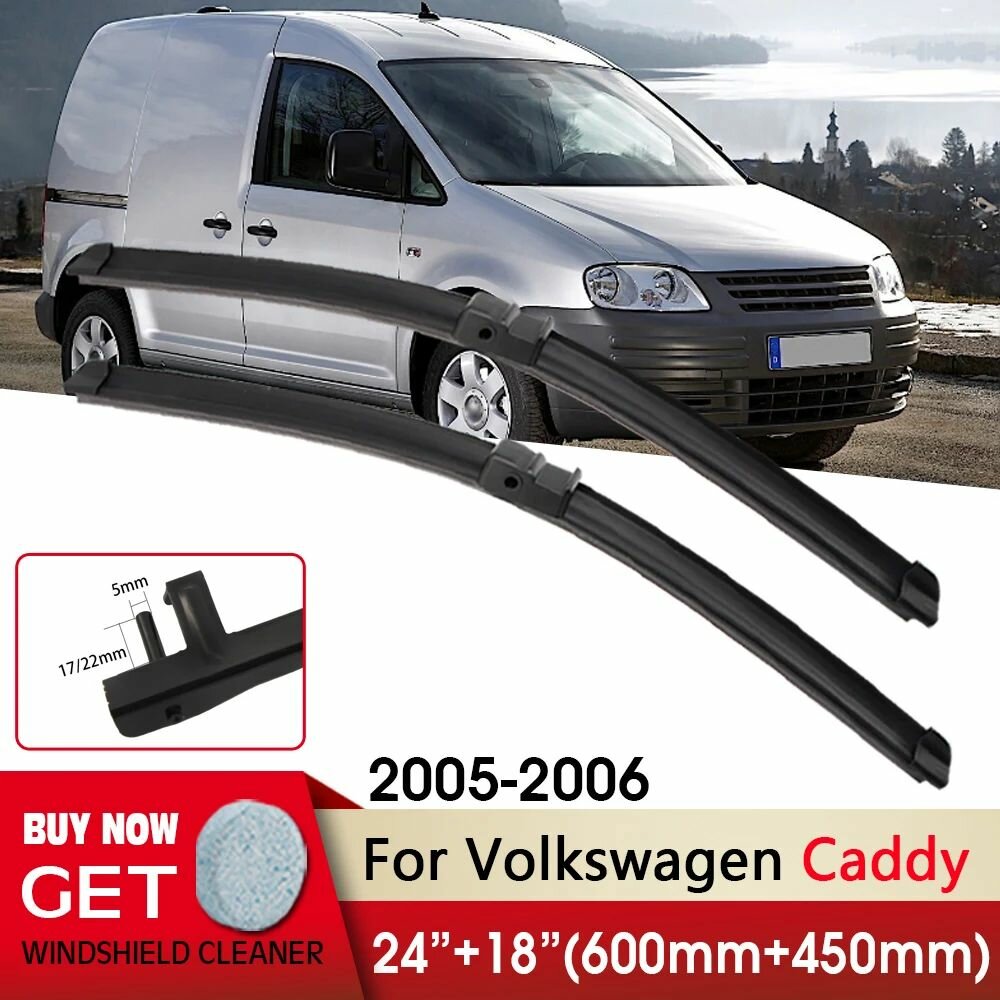 Автотовары Щетки стеклоочистителей стеклоочиститель дворник Volkswagen Caddy 2005 2006 24" 18"