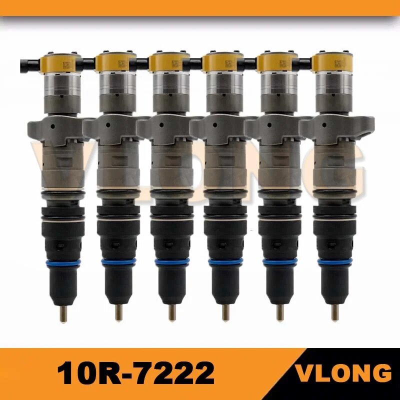 6ШТ Топливная Форсунка HEUI Для Дизельного двигателя Caterpillar CAT 324D 325D 329D 330D 336D C7 C-7 10R-7222 10R-7224 10R-7225 254-4339