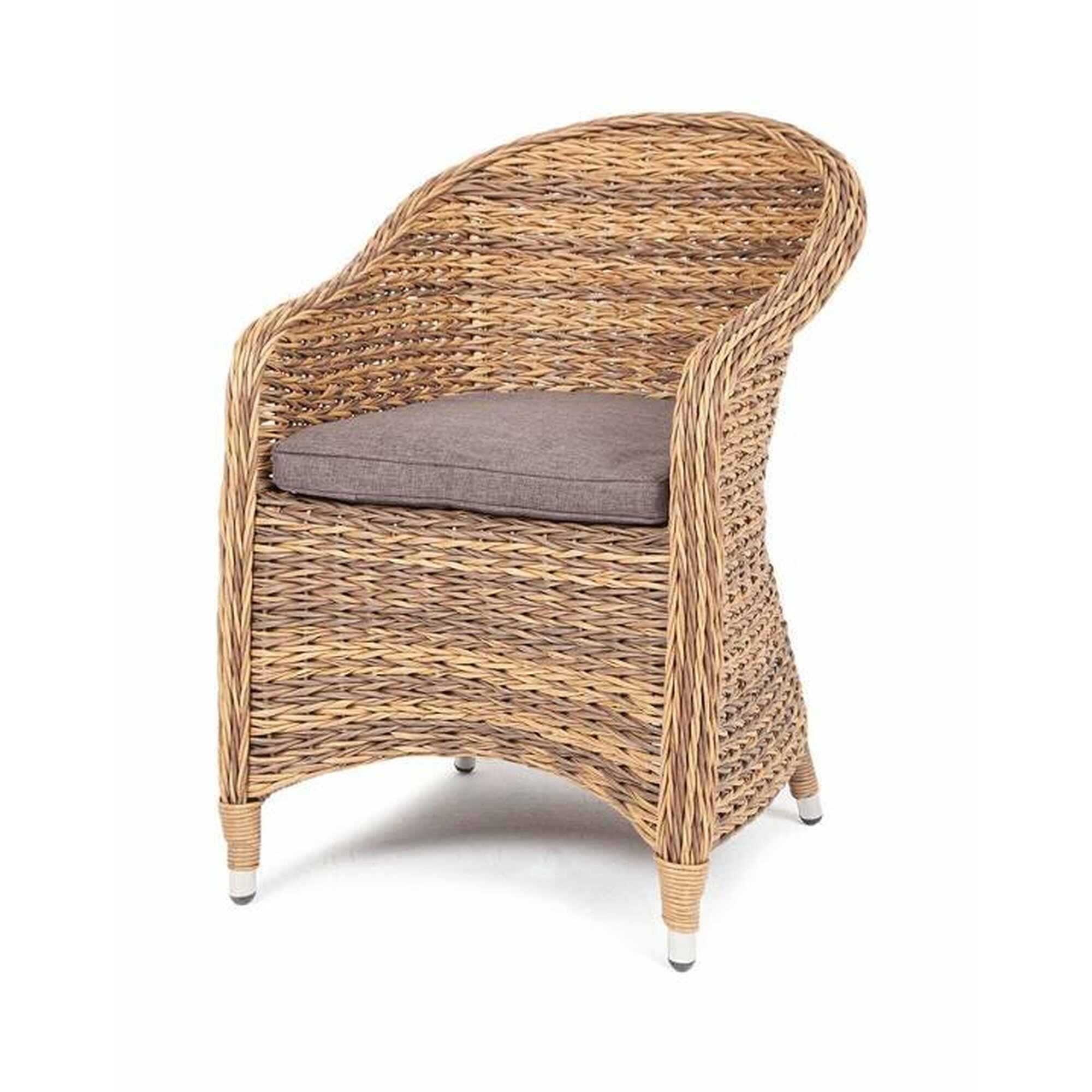 "Равенна" плетеное кресло из искусственного ротанга (гиацинт), цвет соломенный, 570×680×810