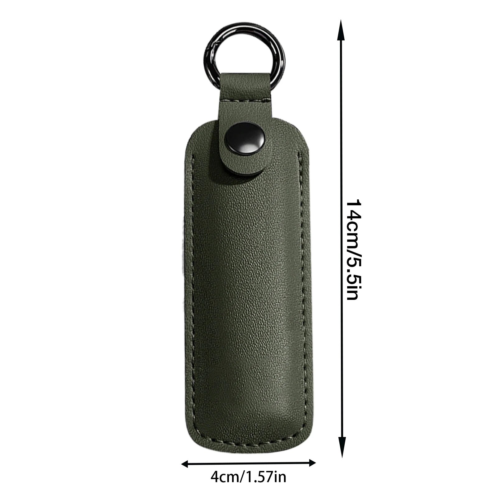 Чехол для флешки кожаный, Dark Green, 14x4 см