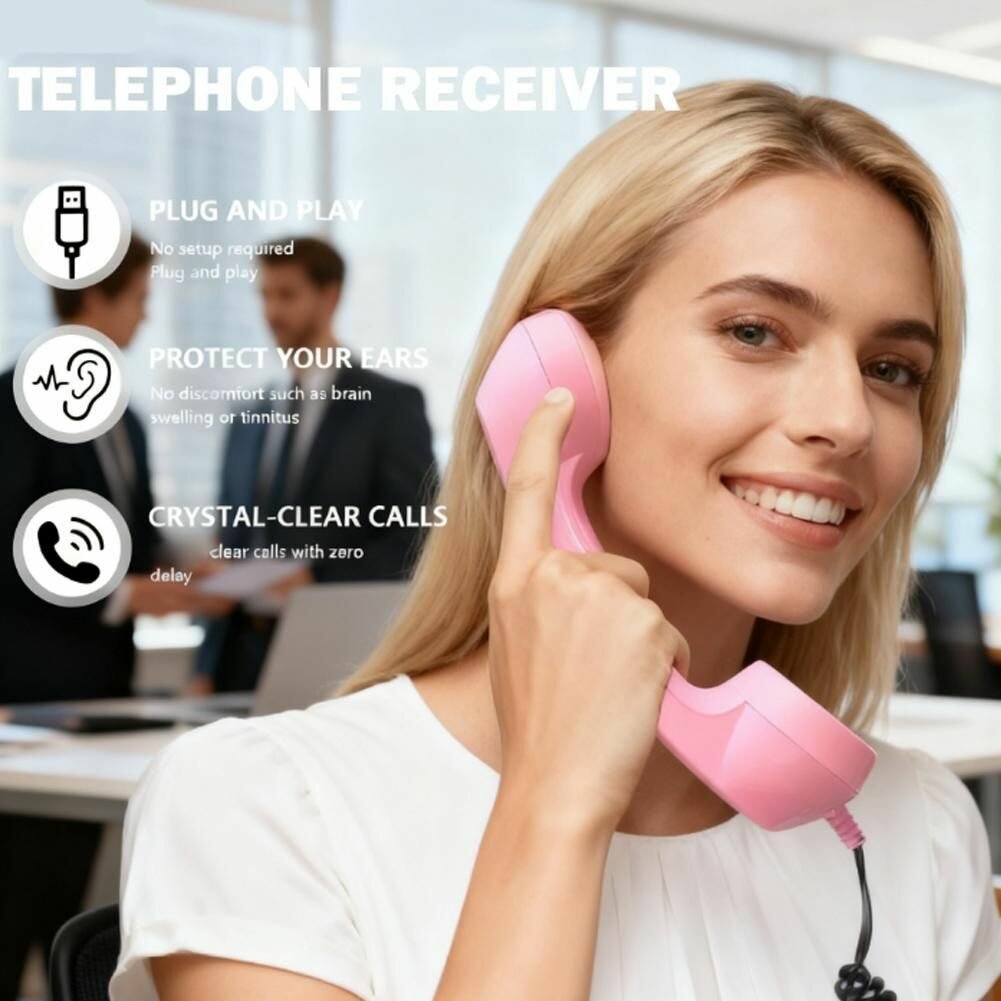 Ретро-телефонная трубка для iPhone и Android, приёмник с микрофоном и динамиком