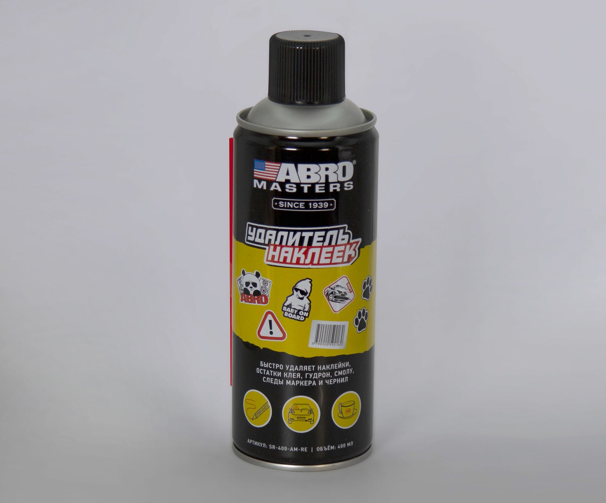 Удалитель наклеек и следов клея / Анти-скотч ABRO MASTERS 400 мл