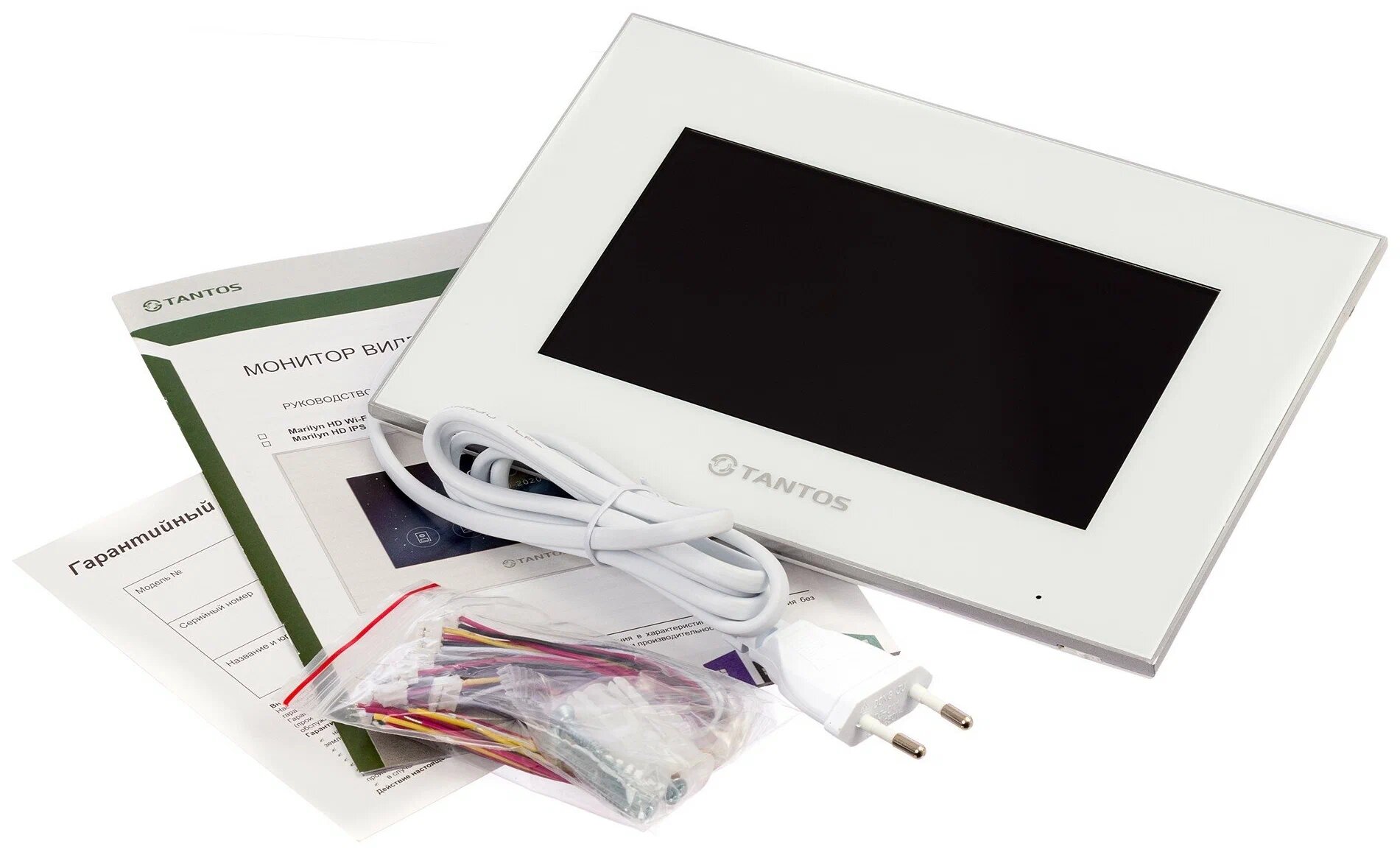 Монитор видеодомофона Tantos "Marilyn HD", Wi-Fi, сенсорный экран, белый