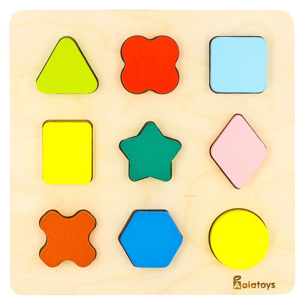 Сортер Alatoys СОР23, дерево, цвет разноцветный, 9 элементов