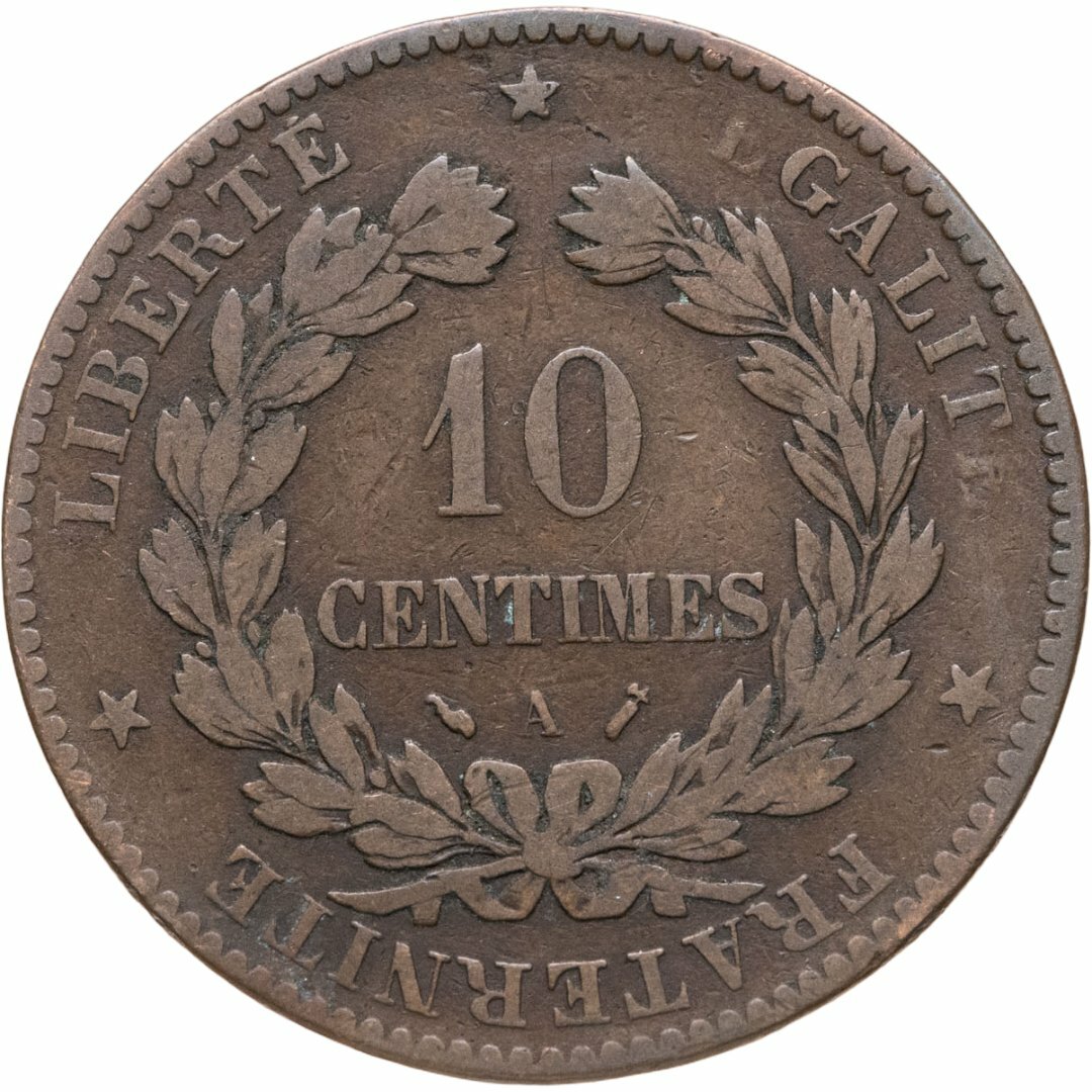 Франция 10 сантимов (centimes) 1891