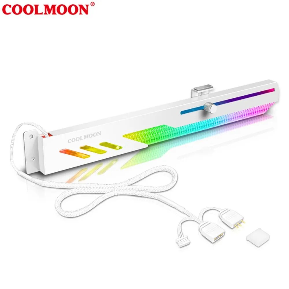 Подставка для видеокарты COOLMOON GT8 с подсветкой 5V ARGB из алюминиевого сплава длиной 28 см