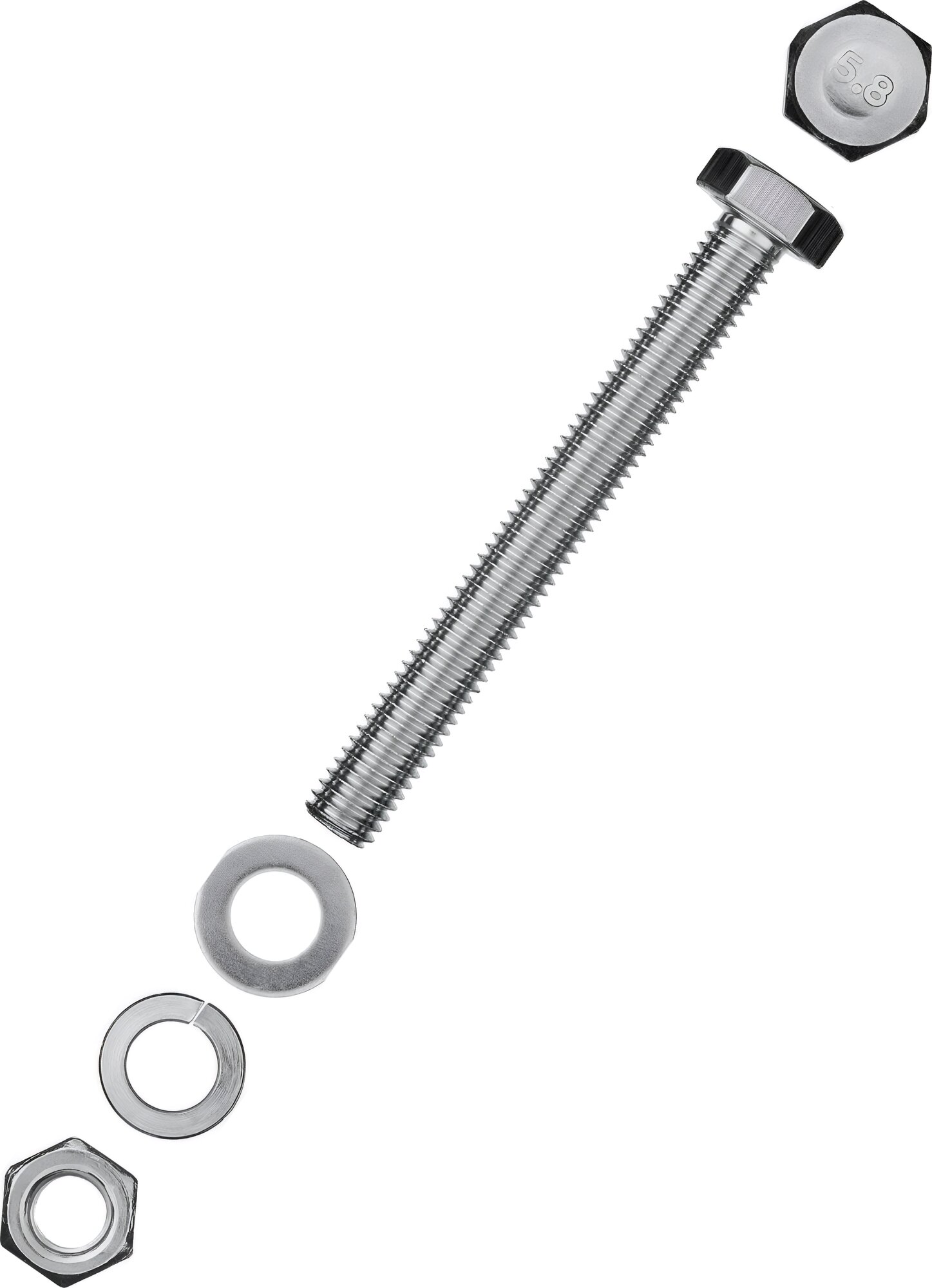 Болт с гайкой и шайбами ЗУБР 303436-08-080