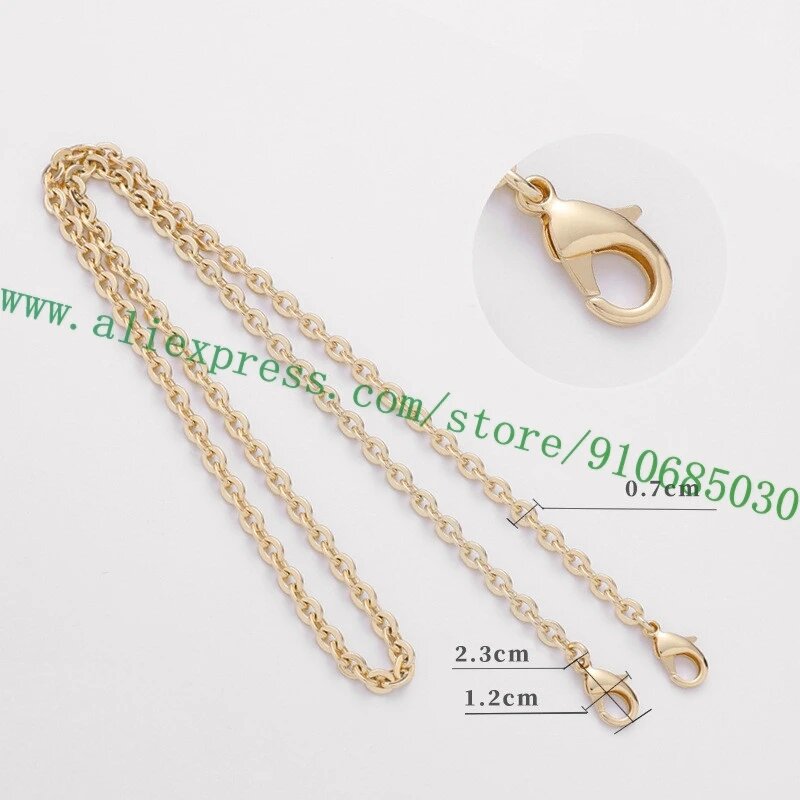 Ремешок для сумки 60см, золотистый, Golden buckle A