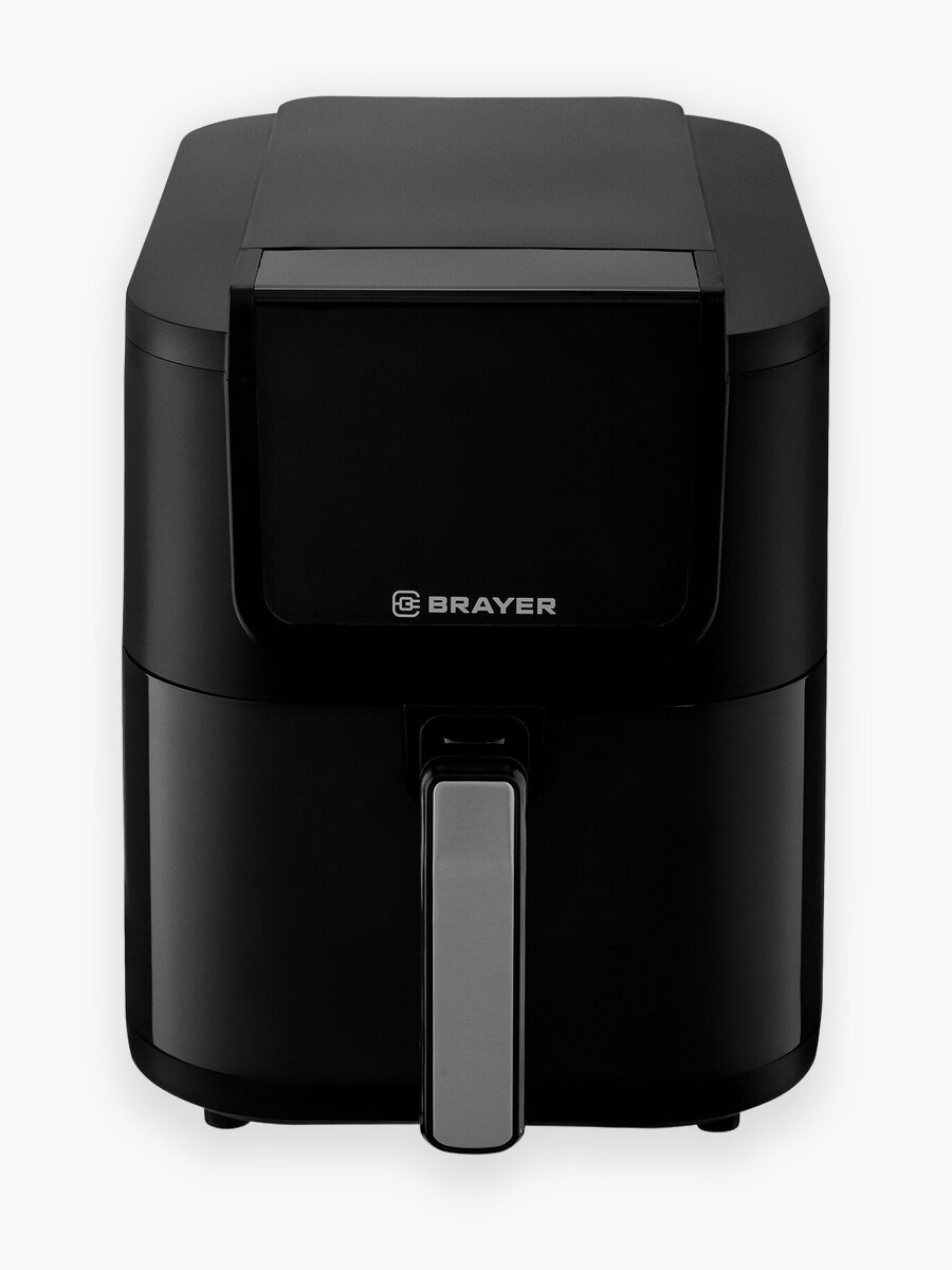 Аэрогриль BRAYER BR2041, 1500Вт, 5л, 8 программ, 40–200 °С, LCD-дисплей, сенсор, таймер, съемная решетка, черный