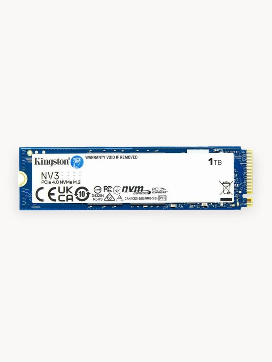 SSD диск Kingston NV3, 1000GB, M.2 2280, PCIe 4.0 x4, NVMe (SNV3S/1000G)