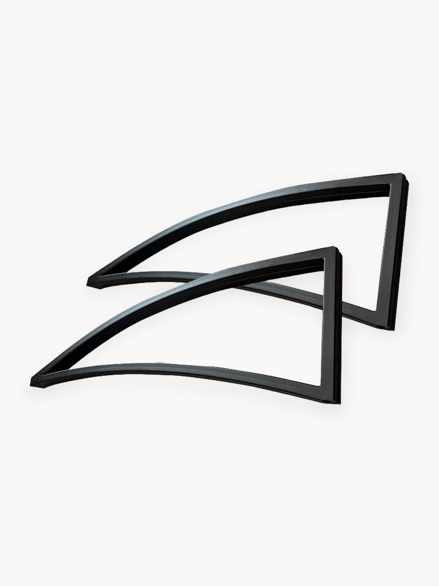 Козырек над крыльцом, Моя Котя, металлический, черный, 80х25 см, 2 шт.