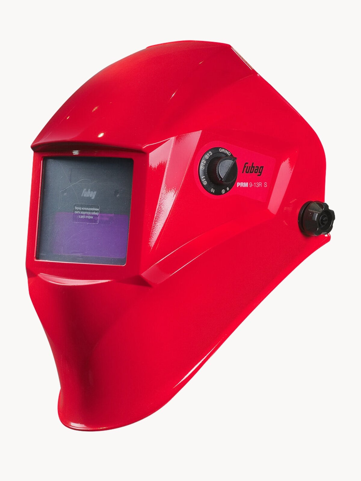 Сварочная маска FUBAG PRM 9-13R S, хамелеон, красная, обзор 90x35