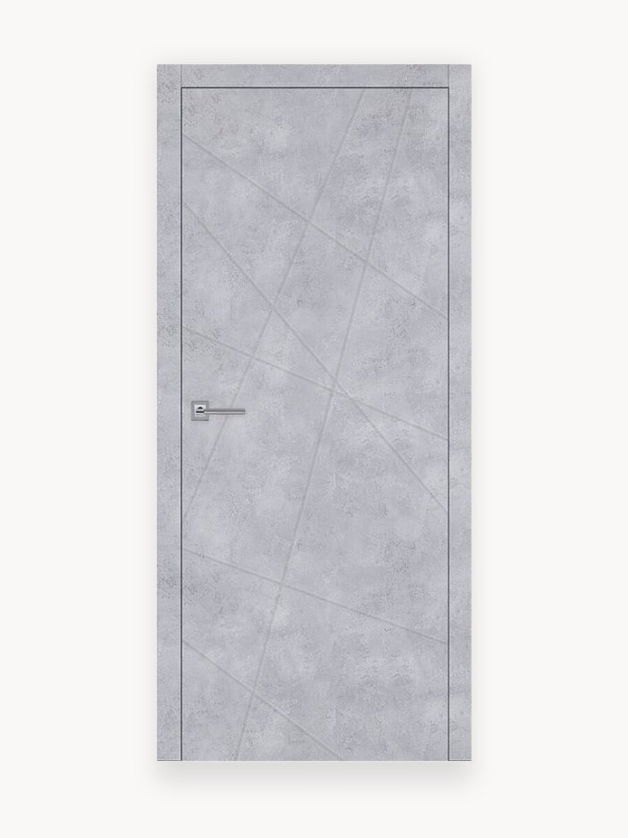 Дверь межкомнатная Леском Т1, 600х2000, полотно, глухая, бетон серый
