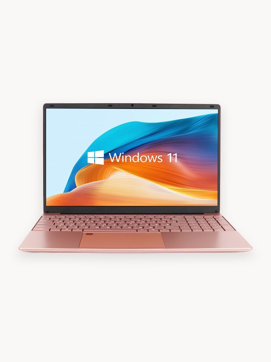 15,6" Ноутбук для работы и учебы, RAM 16 ГБ, SSD 512ГБ, IPS Full HD 1920x1080, Intel N95, Windows 11, цвет Розовый