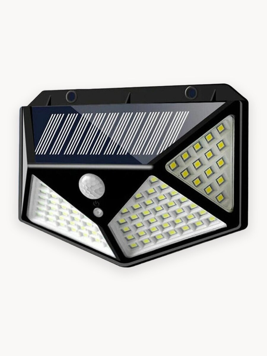 Автономный уличный фонарь на солнечной батарее — LED 100, с креплением на стену