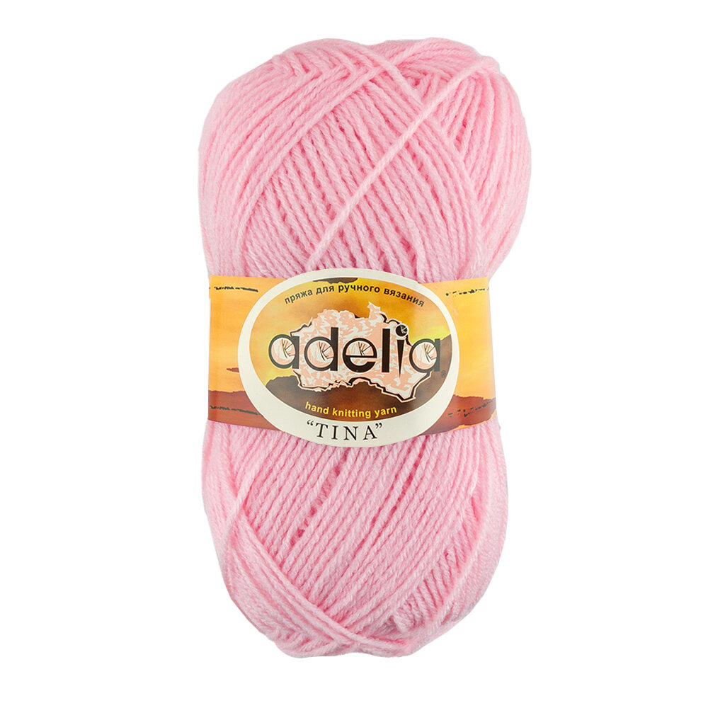 Пряжа ADELIA "TINA" 100% акрил 100 г 308 м №013 розовый