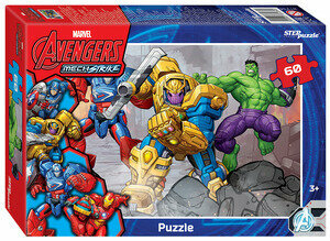 *Puz 60д. Степ Marvel Avengers MECH Strike (81234)