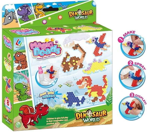 Аквамозаика "Dinosaur World" 8 цветов (в коробке)