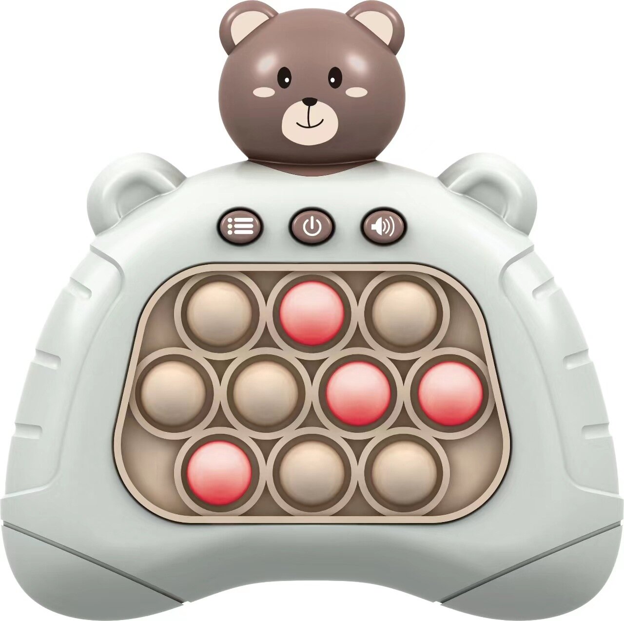 Антистресс игрушка "Мишка" поп ит приставка / Игрушка антистресс для рук: Электронный поп ит Pop It