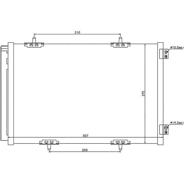 STELLOX 10-45632-SX (1045632_SX / 3637002 / 6455 EK) радиатор кондиционера\ Citroen (Ситроен) c2 / c3, Peugeot (Пежо) 207