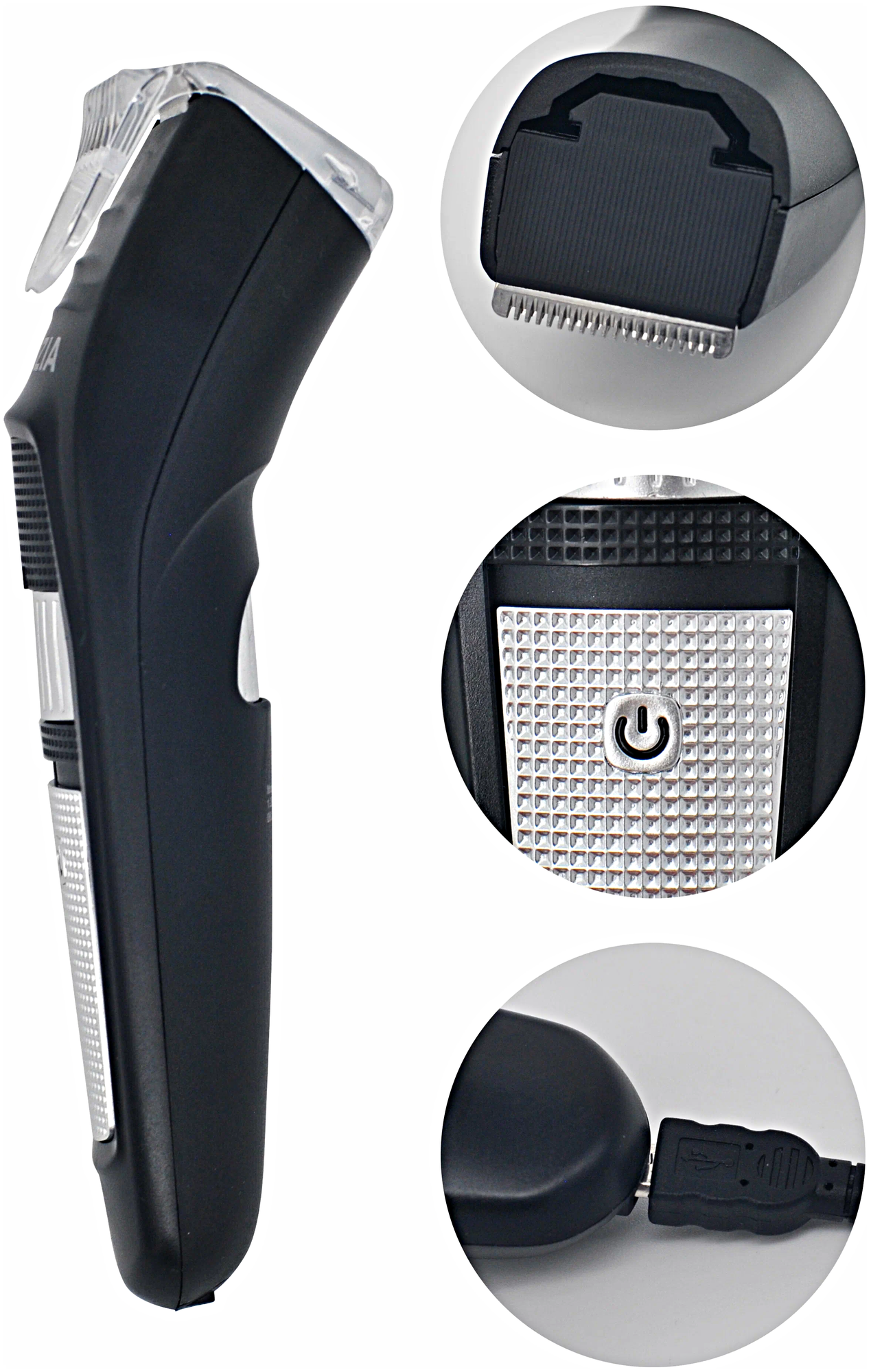 Машинка для стрижки волос Розия, Профессиональный триммер для стрижки волос, для бороды, усов, Черный