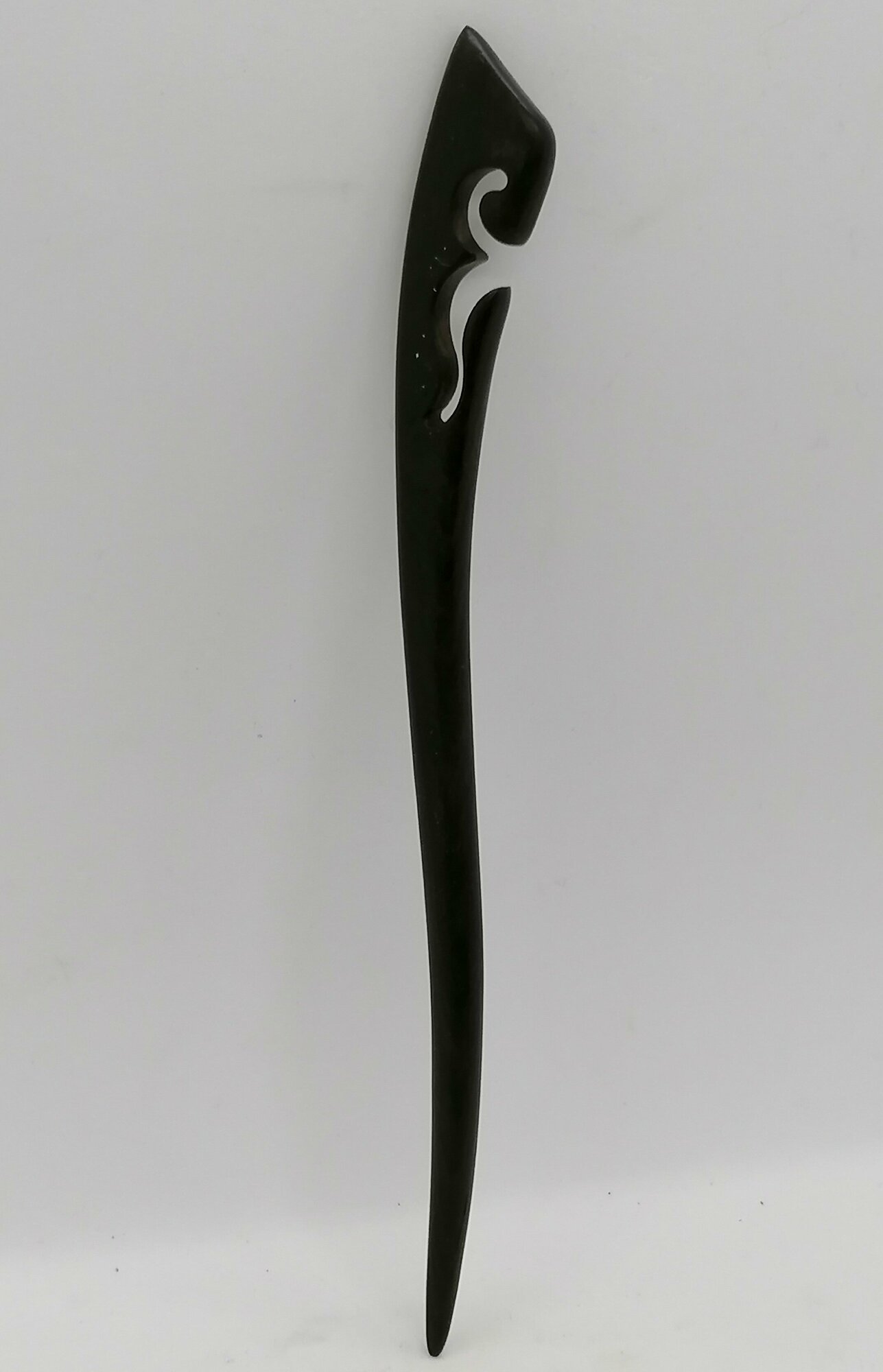 Шпилька сандаловая, черный сандал "чайка на волне"