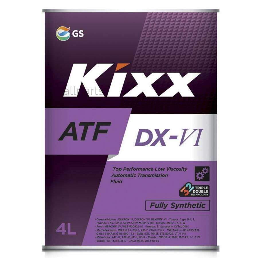 KIXX L252444TE1 Масло трансмиссионное Kixx ATF DX-VI синтетическое 4 л L252444TE1