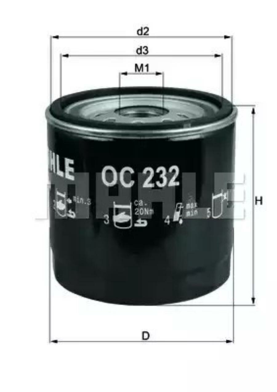 MAHLE OC232 Фильтр масляный