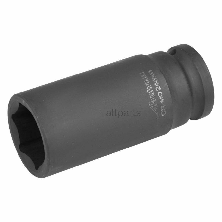 AIRLINE AT-IS12-34 Головка ударная торцевая 1/2"DR шестигранная 24мм, L=78мм AIRLINE AT-IS12-34