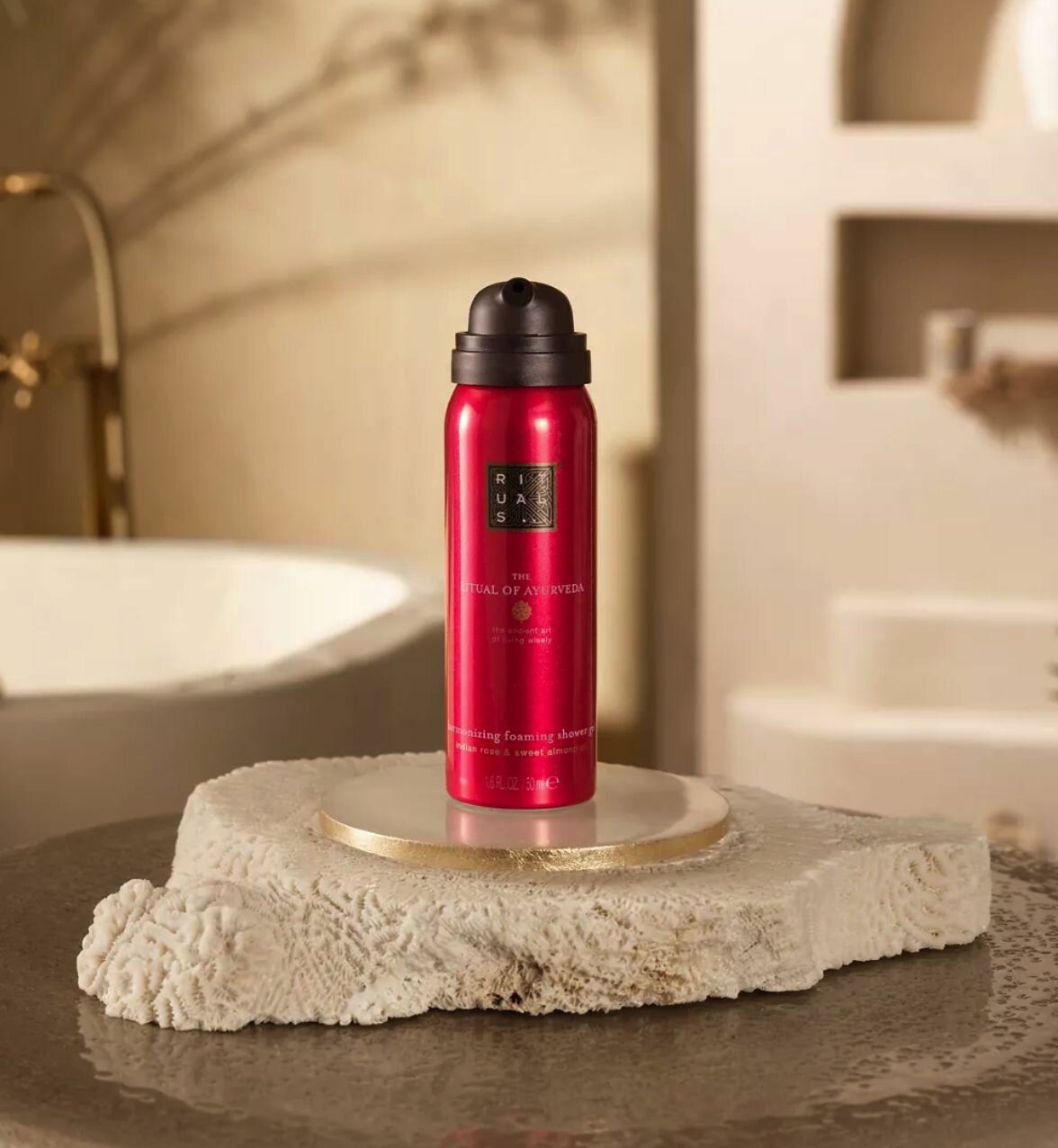 Rituals. Гель для душа Ритуалс "The Ritual of Ayurveda" с нежным ароматом индийской розы и маслом сладкого миндаля, 50мл