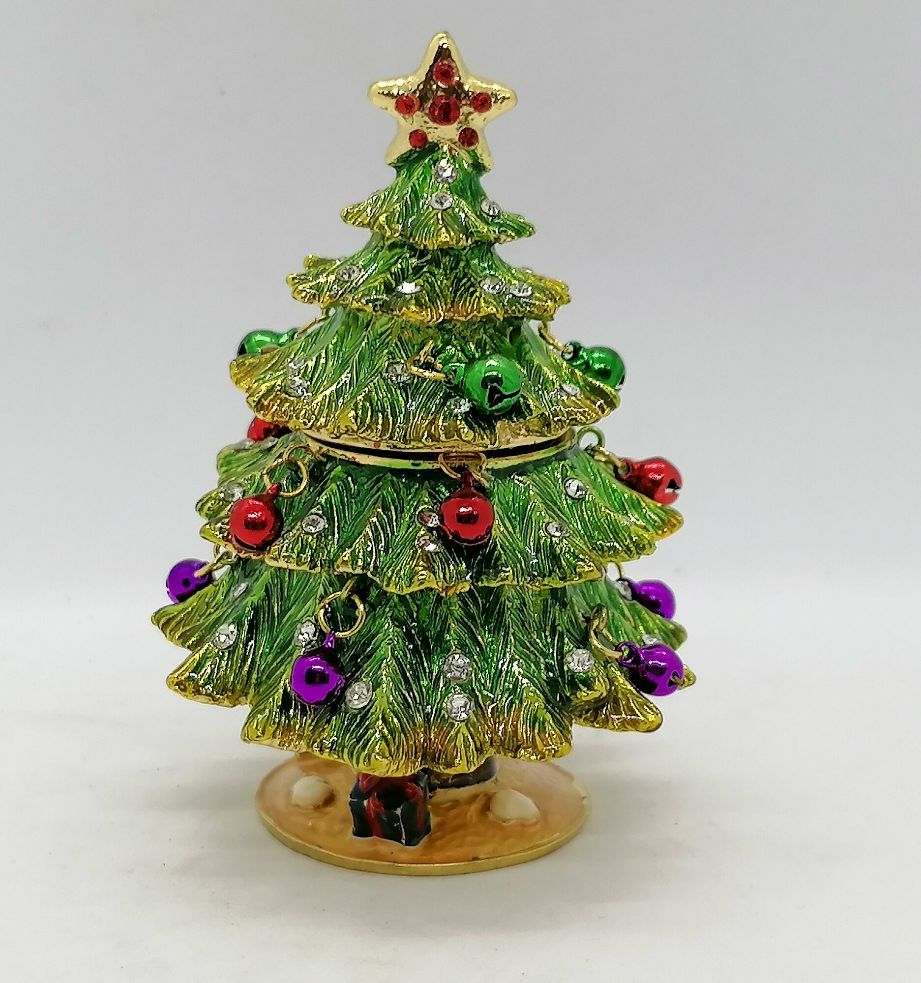Шкатулка Фаберже "ёлка новогодняя малая, с шариками "