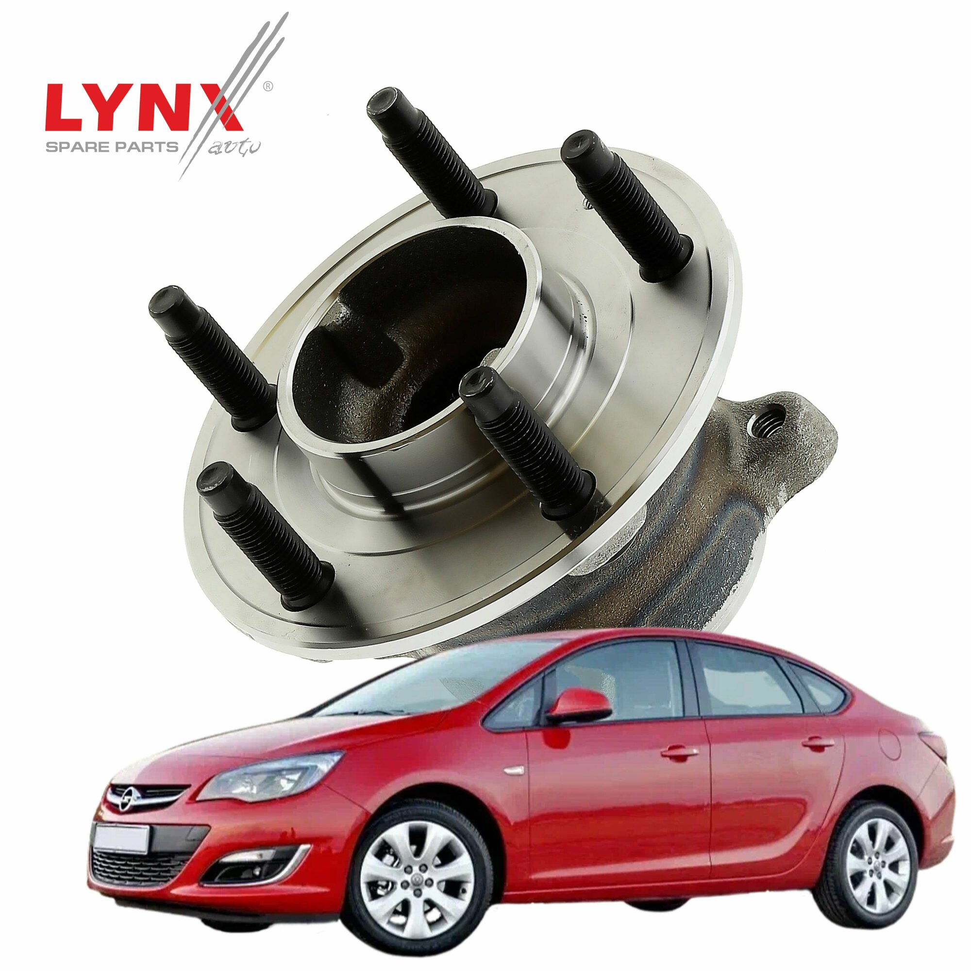 Ступица колеса Opel Astra (4) / Опель Астра 2009 2010 2011 2012 2013 2014 2015 / передняя, 1 шт LYNXauto