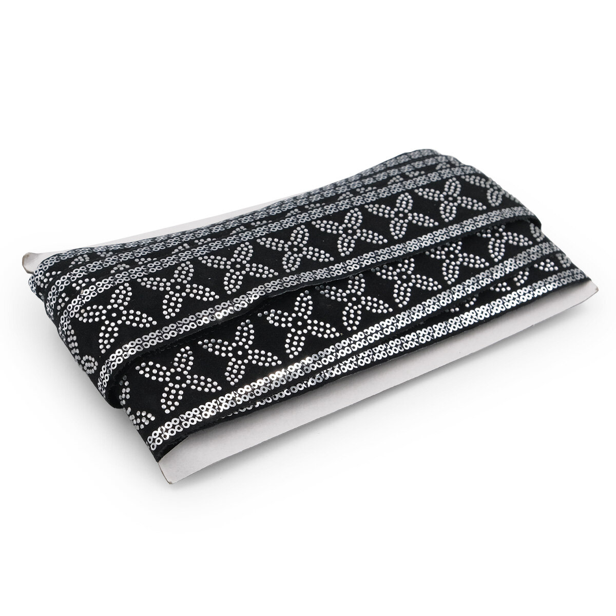 Тесьма отделочная 0402-7740 с пайетками и стразами, 4,3 см*10 м