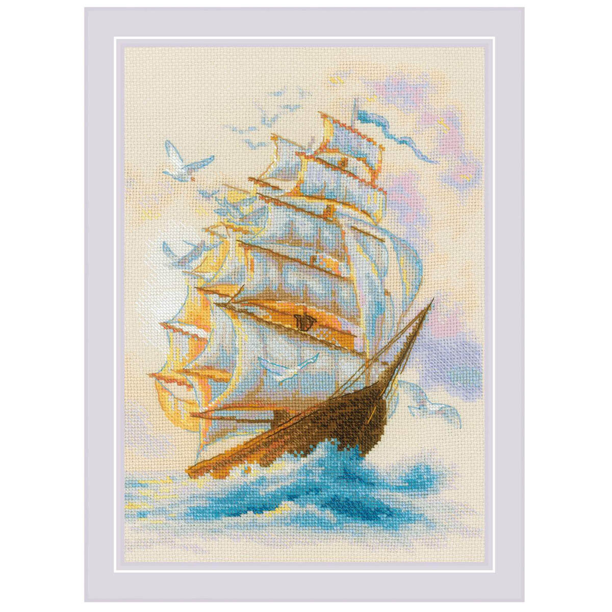 2128 Набор для вышивания крестом Риолис 'Ветер странствий' 21*30см