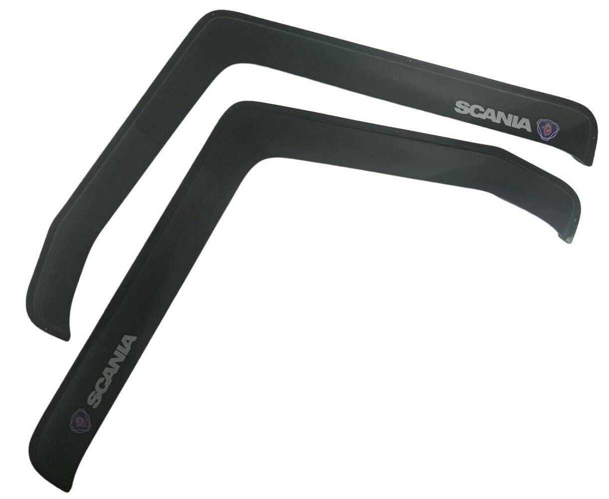 Дефлектор двери (ветровик) с лого на SCANIA серия 3 (82/113/143) (1988-1996)