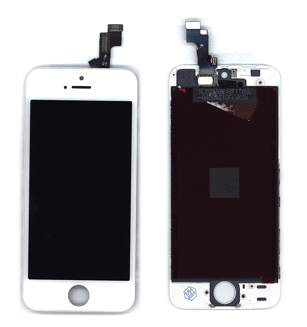 Дисплей (модуль) для Apple iPhone 5S, iPhone SE в сборе с тачскрином (AAA) белый