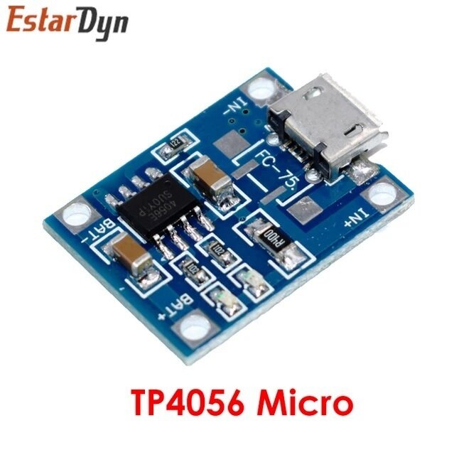 Модуль зарядки Estardyn TP4056 для аккумуляторов 18650, 2 шт.