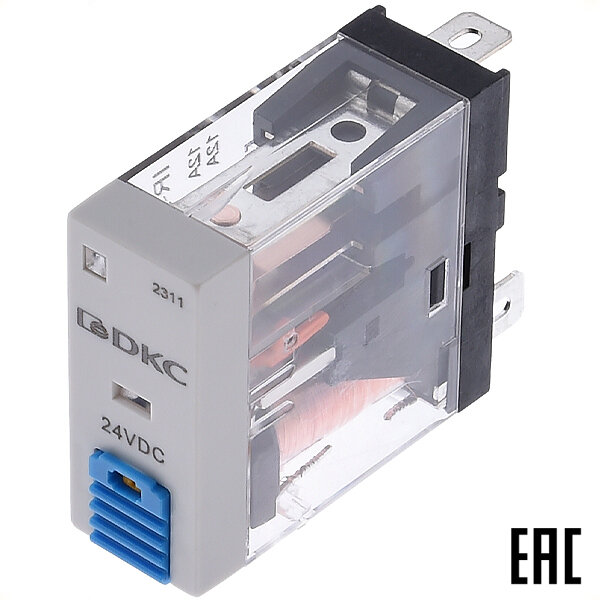 Реле промежуточное IR-24DC-1CO 24В DC 12А 1 переключающихся контакт LED DKC