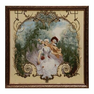 Гобеленовая картина "Урок танца" 50х50 Арт. 9540956