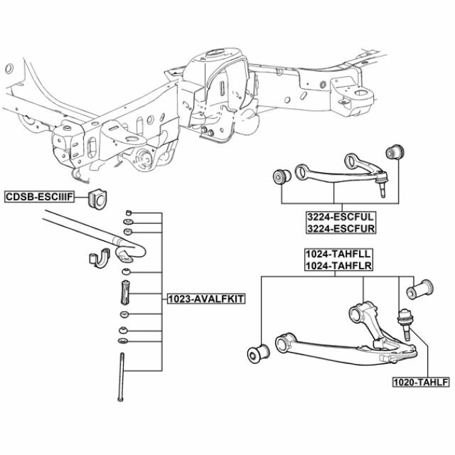 Рычаг передний нижний левый CHEVROLET, CADILLAC, GMC 1024-TAHFLL FEBEST.