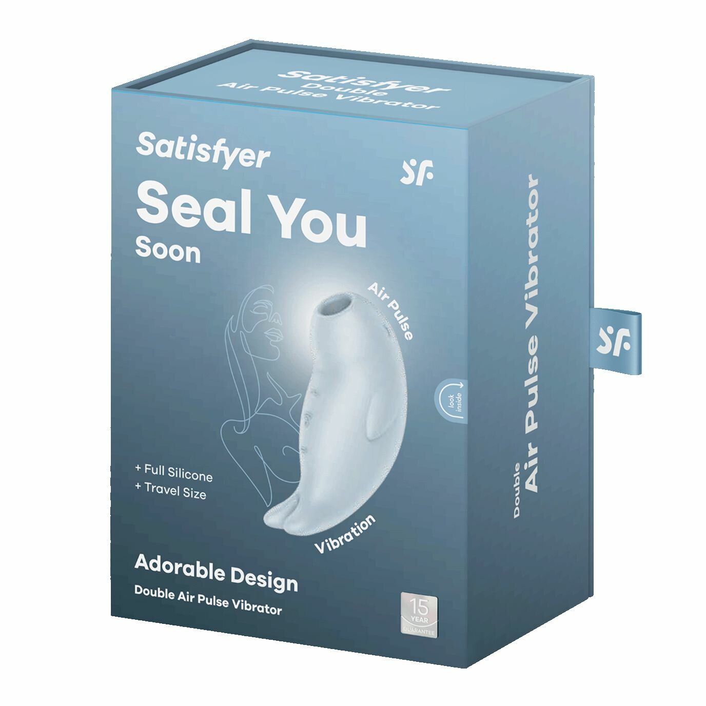 Нежно-голубой вакуумный стимулятор клитора Seal You Soon, нежно-голубой
