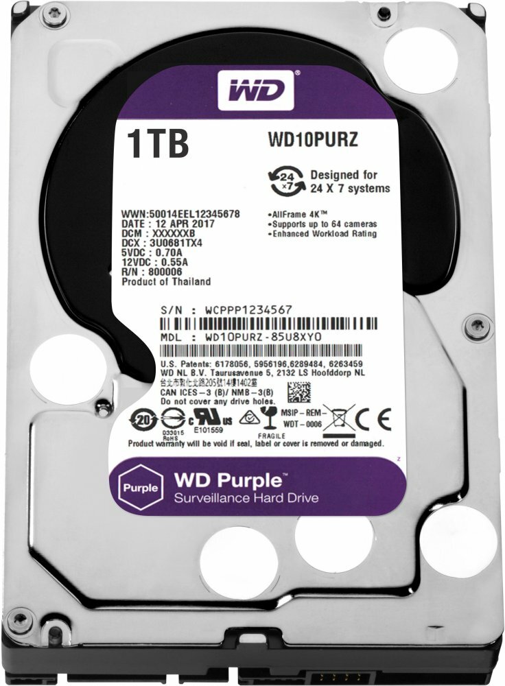Жёсткий диск Western Digital Жесткий Диск WD WD10PURZ 1000 ГБ