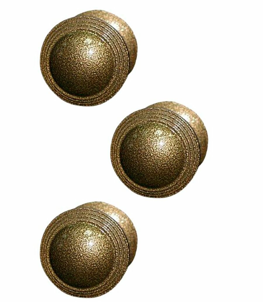 Ручка-кнопка дверная РДК бронза (3 штуки)