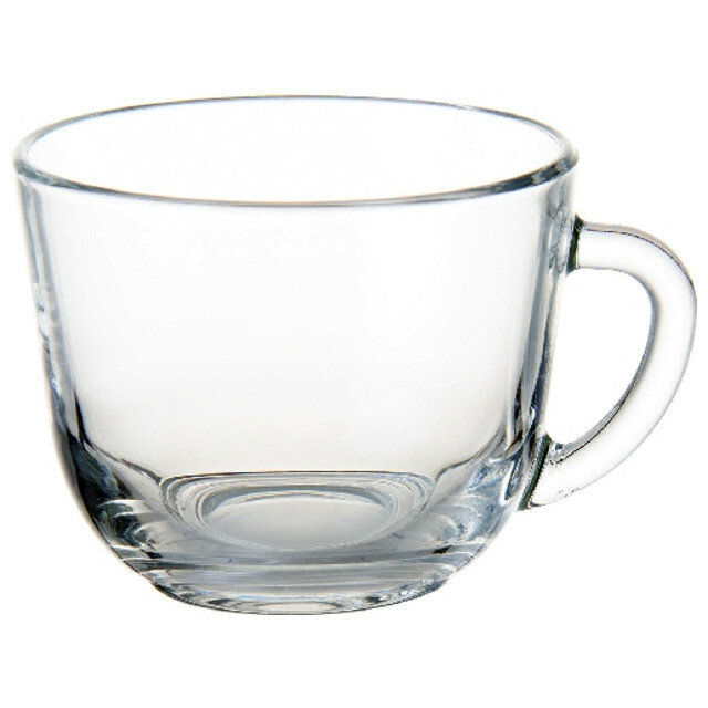 Кружка OSZ Гламур 200 мл стеклянная для чая и кофе дома утончённый минимализм